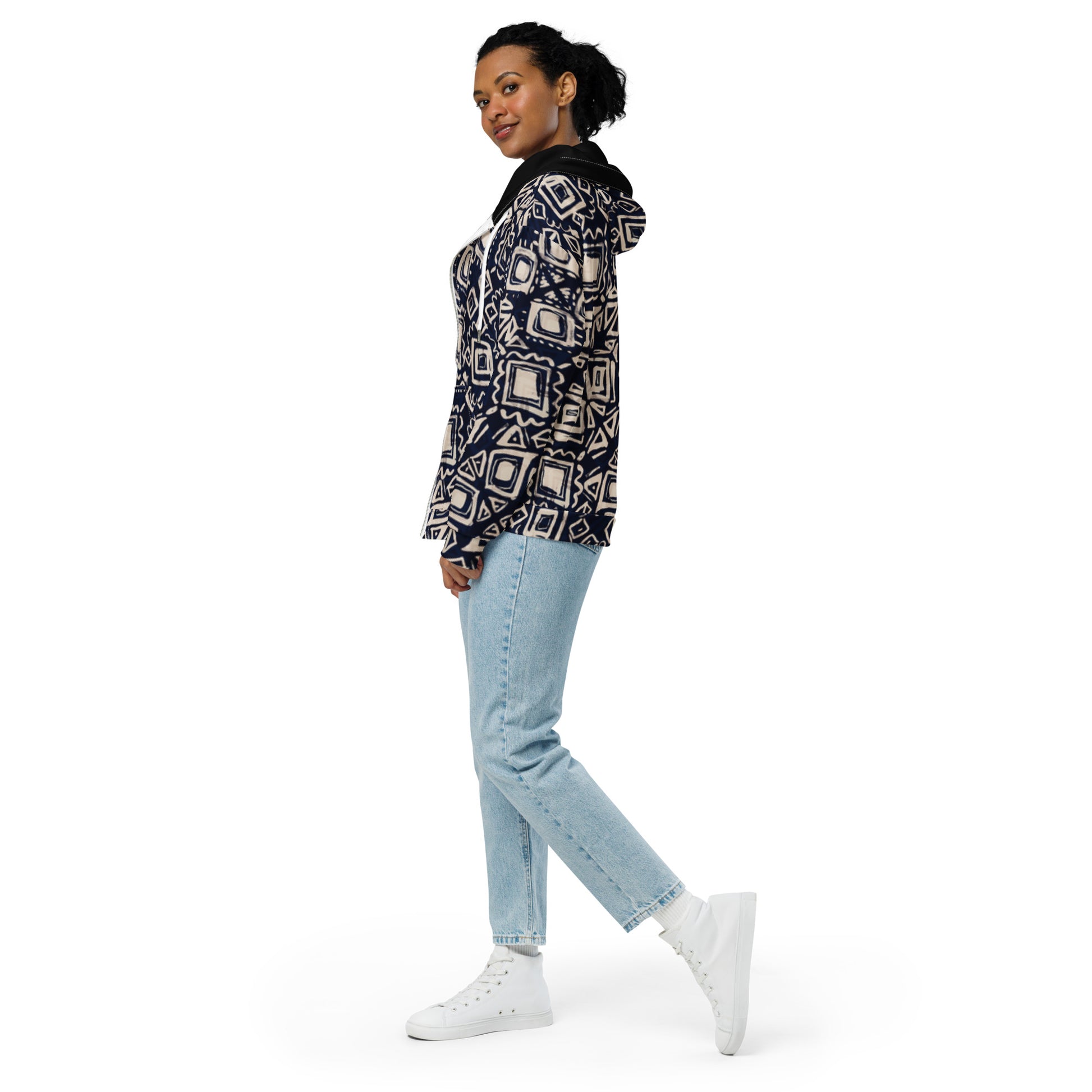 Sustainable Zip Hoodie, Unisex - Tribal Inspired – Lavāda Handbags