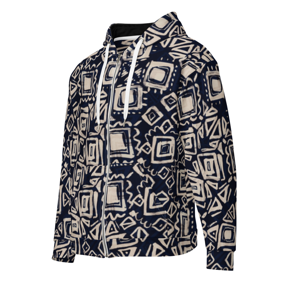 Sustainable Zip Hoodie, Unisex - Tribal Inspired – Lavāda Handbags