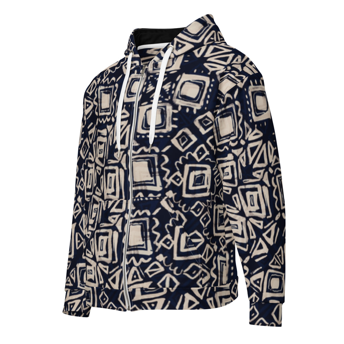Sustainable Zip Hoodie, Unisex - Tribal Inspired – Lavāda Handbags
