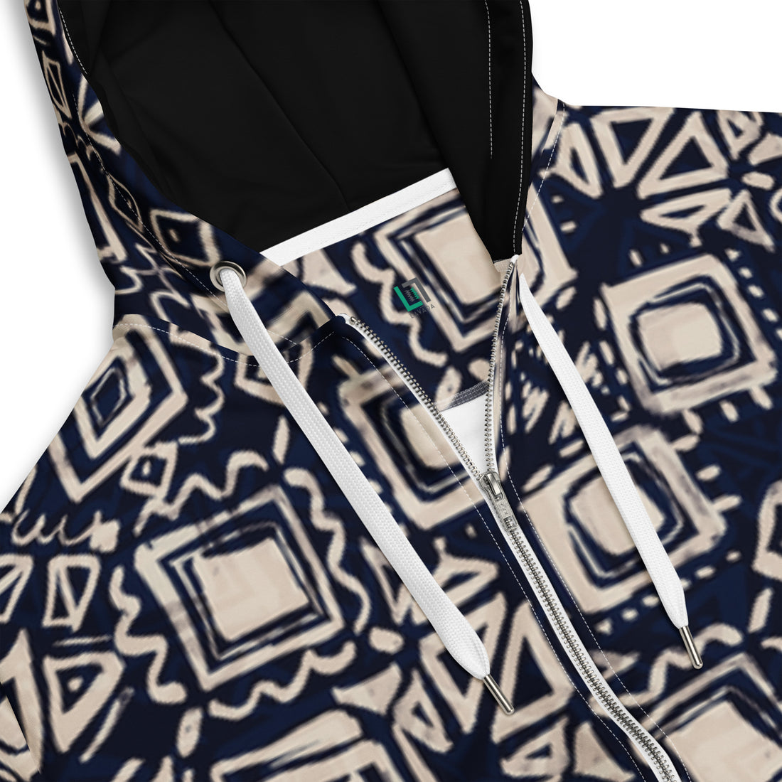 Sustainable Zip Hoodie, Unisex - Tribal Inspired – Lavāda Handbags